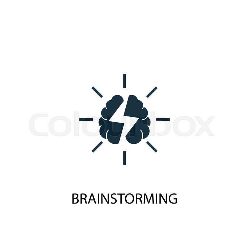 Brainstorming icon. Simple element ... | Stock vector | Colourbox