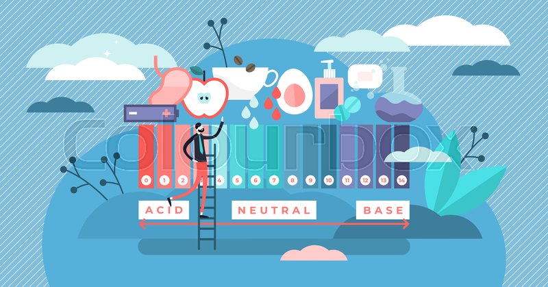 Ph scale vector illustration. Flat ... | Stock vector | Colourbox