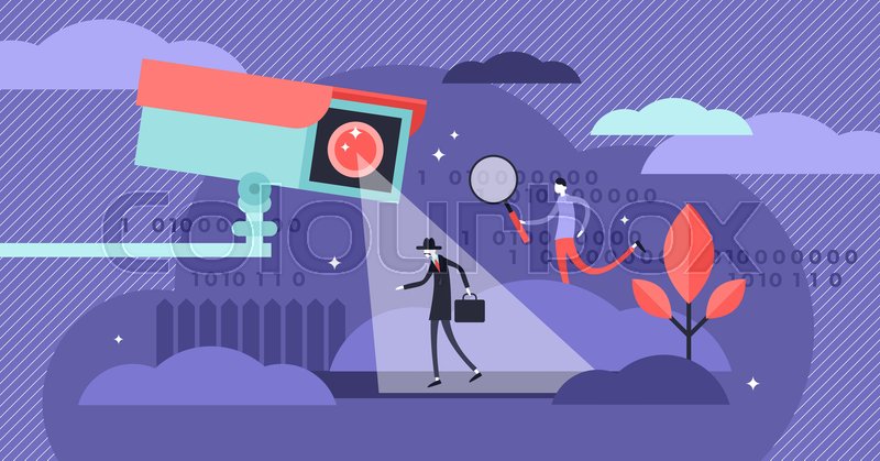Surveillance vector illustration. Flat ... | Stock vector | Colourbox