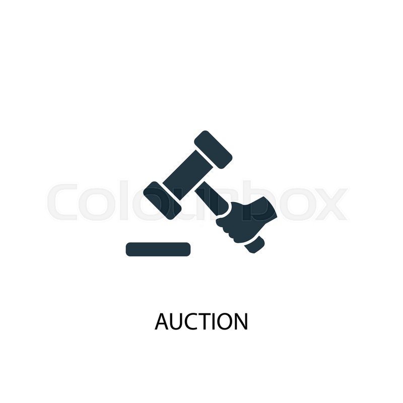 Auction icon. Simple element ... | Stock vector | Colourbox