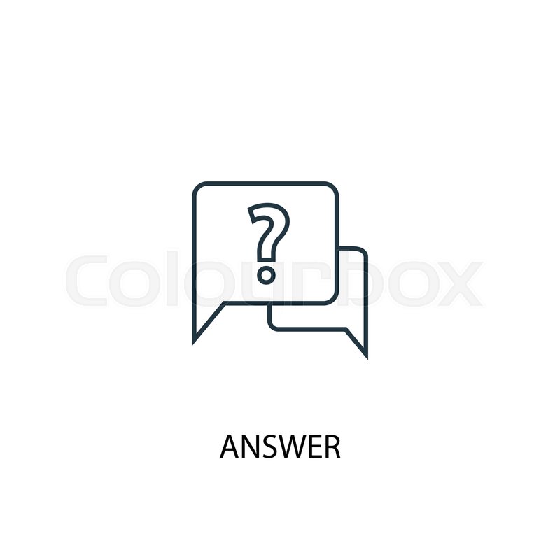 Answer concept line icon. Simple ... | Stock vector | Colourbox