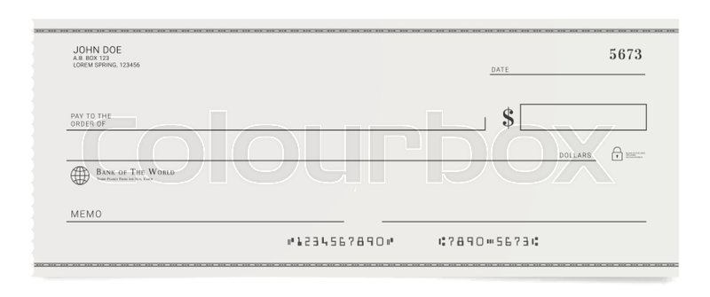 Fake Blank Check Template