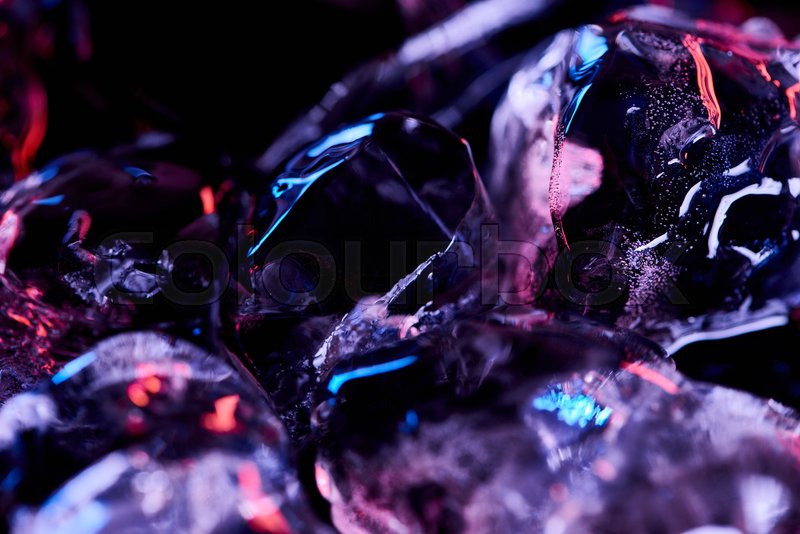 Close up view of ice cubes with purple ... | Stock image | Colourbox