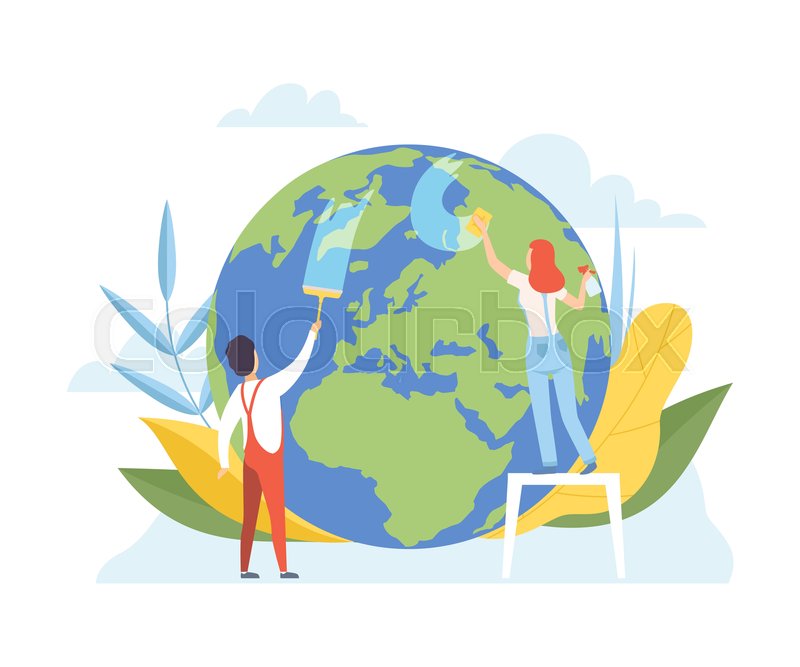 People Cleaning The Earth