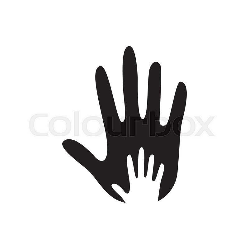 Palm hand graphic design template ... | Stock vector | Colourbox