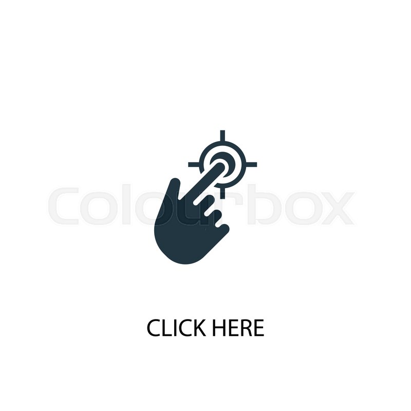 Click here icon. Simple element ... | Stock vector | Colourbox