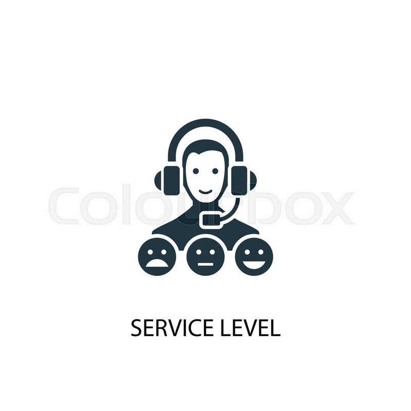 Service level icon. Simple element ... | Stock vector | Colourbox