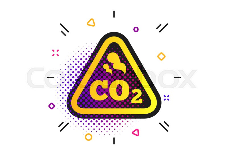 CO2 carbon dioxide formula sign icon. ... | Stock vector | Colourbox