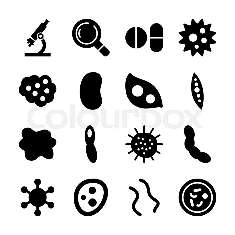 Pathogen solid icons vector design | Stock vector | Colourbox