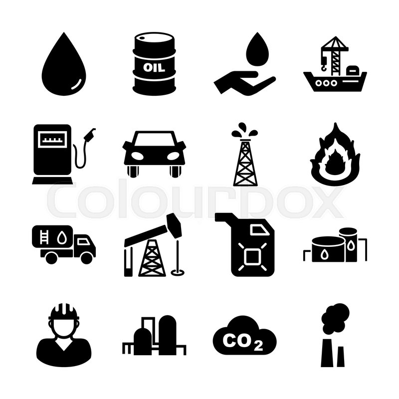 Petroleum solid icons vector design | Stock vector | Colourbox