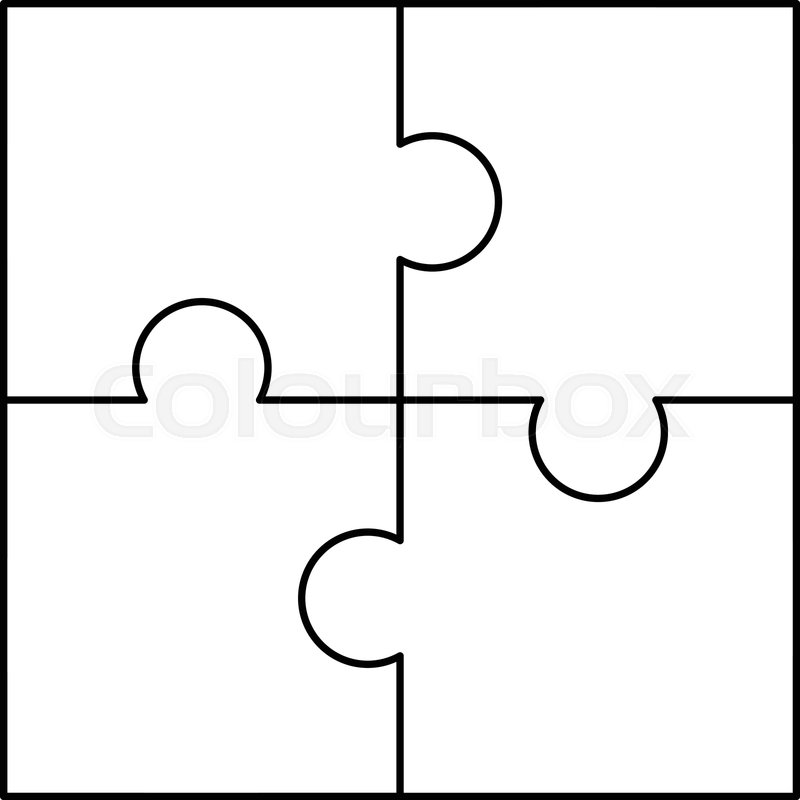 Puzzle pattern. Outline illustration ... | Stock vector | Colourbox