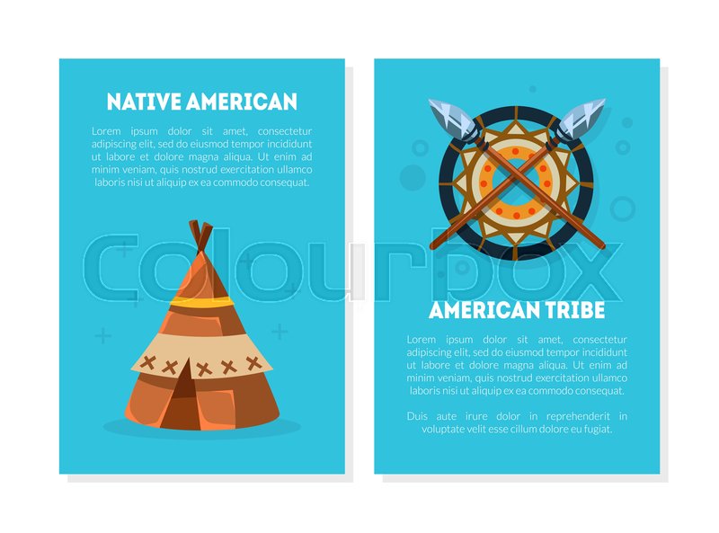 Native American Card Templates with ... | Stock vector | Colourbox