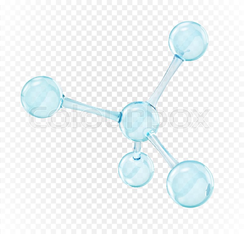 Molecule on a transparent background. ... | Stock vector | Colourbox