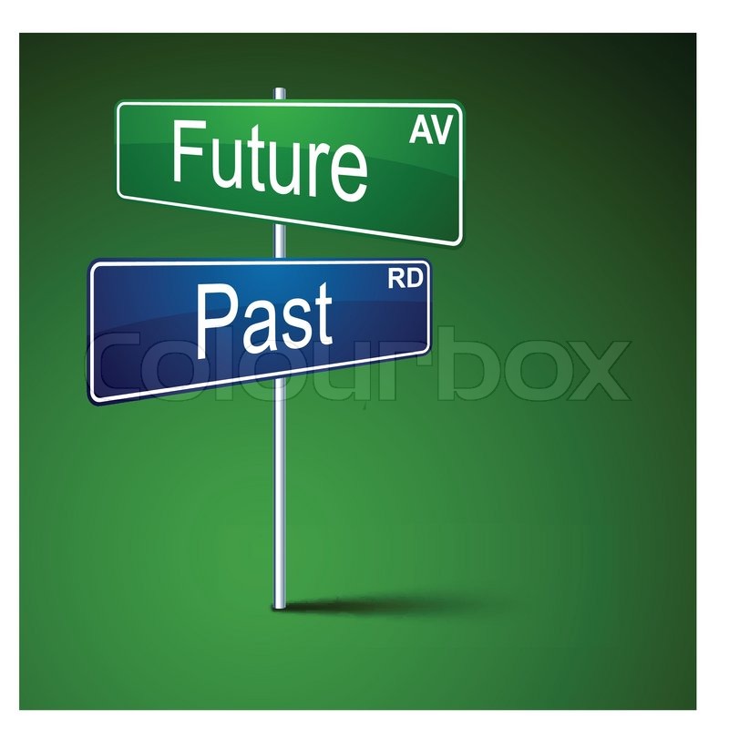 Vision Future Direction Road Sign Stock Vector