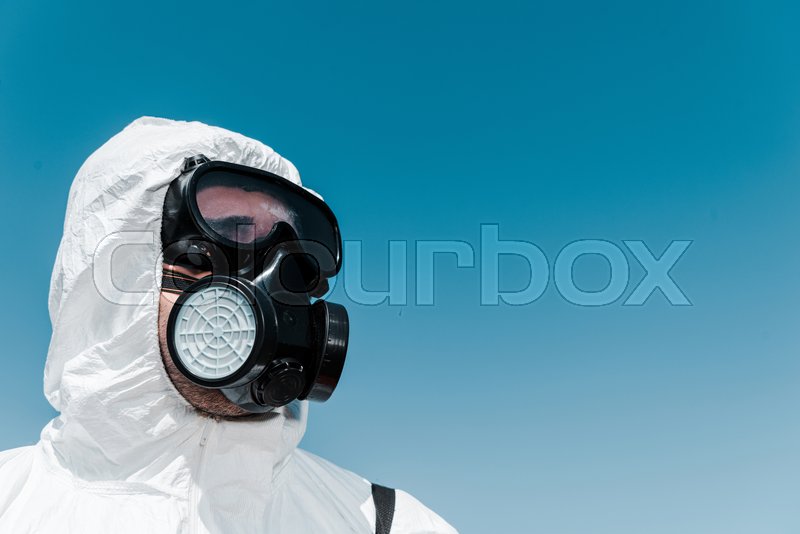 Exterminator in white uniform and ... | Stock image | Colourbox