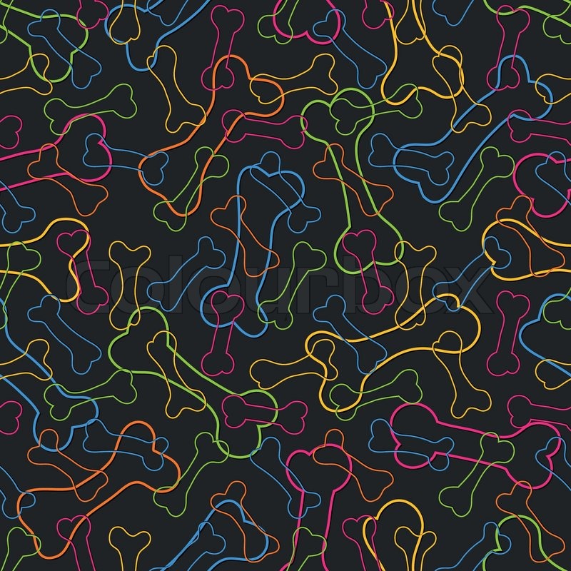 Seamless Bone Texture Vector Pattern Stock Vector Colourbox