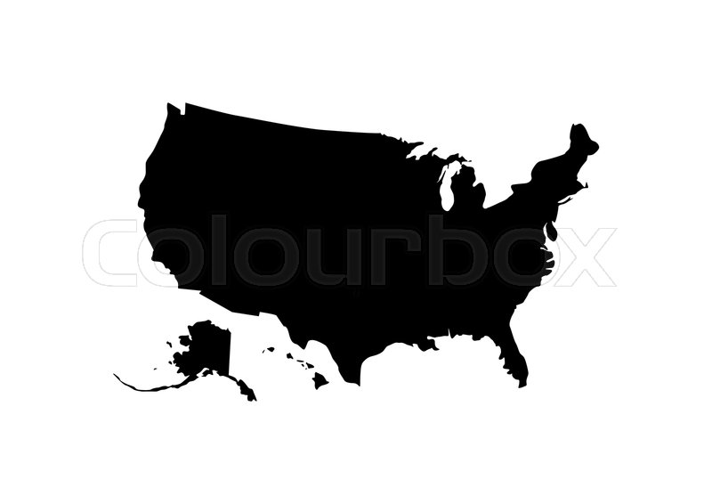 United States of America contour map ... | Stock vector | Colourbox