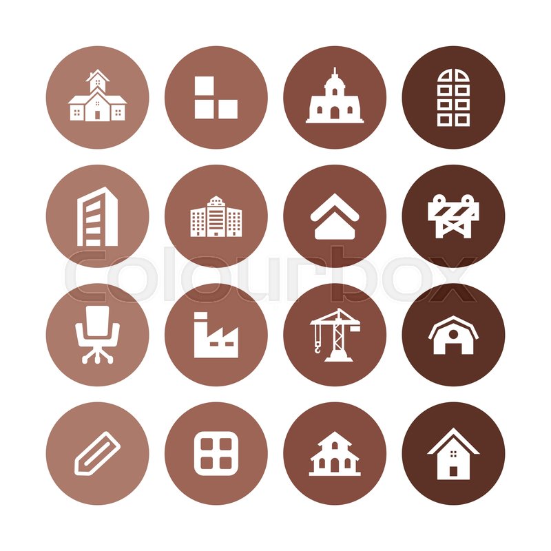 Architecture icons universal set for ... | Stock vector | Colourbox