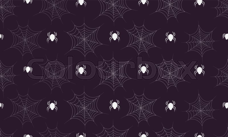 Spider web seamless pattern vector ... | Stock vector | Colourbox