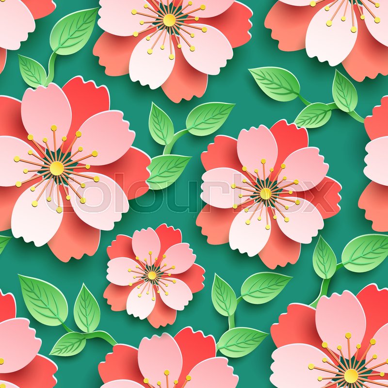 Cherry Blossom Pattern Vector