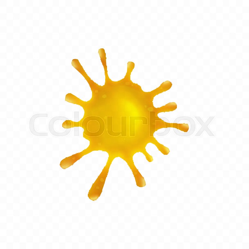 Realistic honey drop splash shape ... | Stock vector | Colourbox