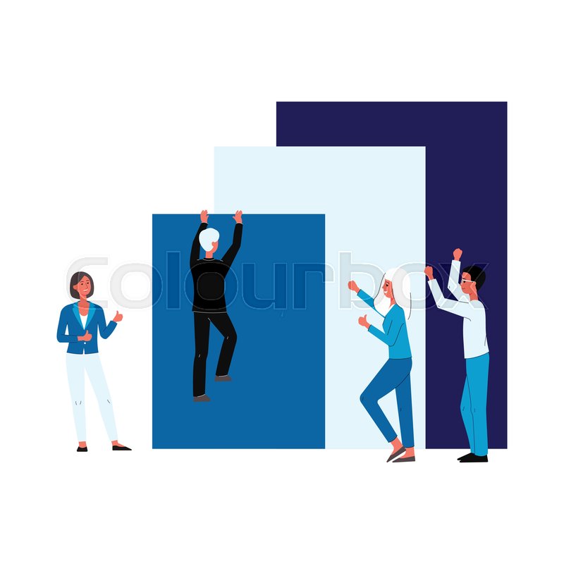Overcome business challenge banner - ... | Stock vector | Colourbox Overcome business challenge banner - ... | Stock vector | Colourbox