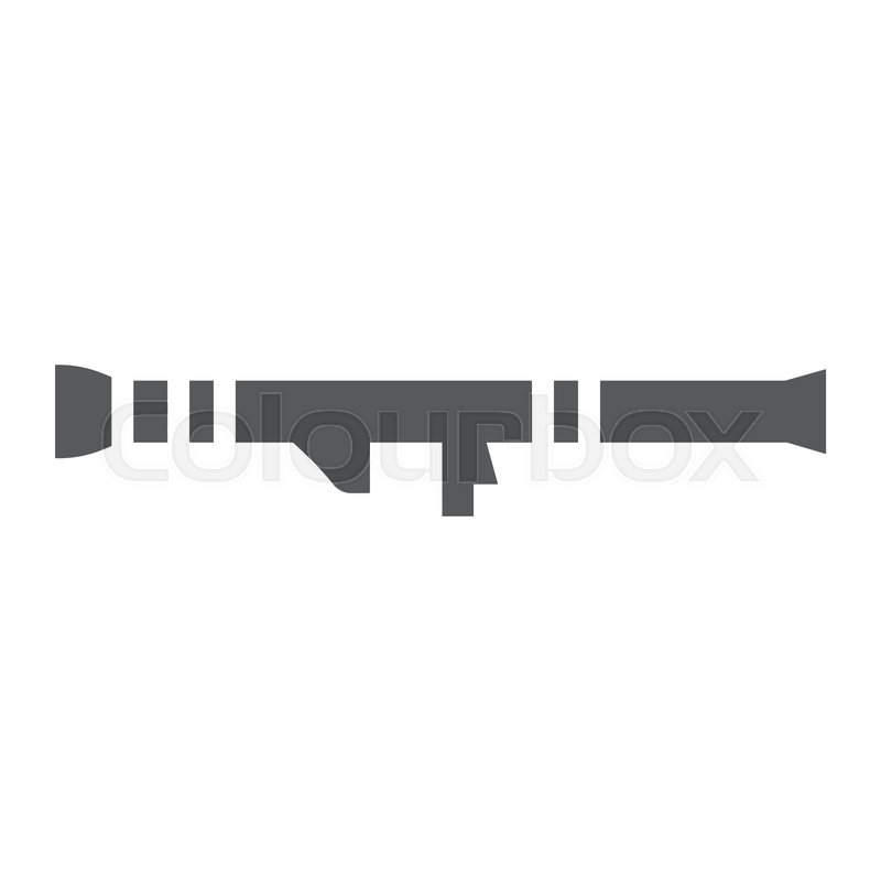 Rocket launcher glyph icon, army and ... | Stock vector | Colourbox