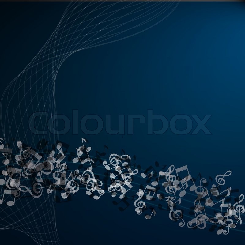 Notes abstract gold music background | Stock vector | Colourbox