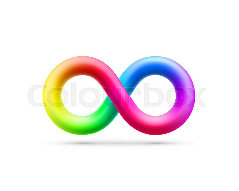 Vector symbol of infinity rainbow, ... | Stock vector | Colourbox