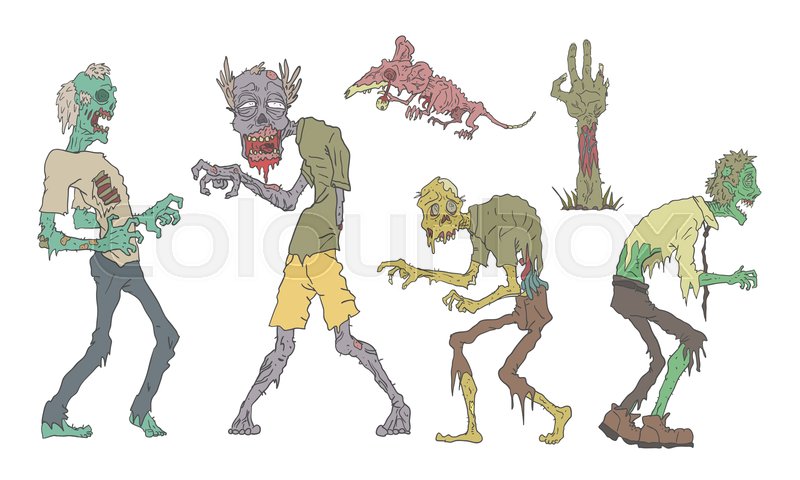 Zombie Walking Drawing