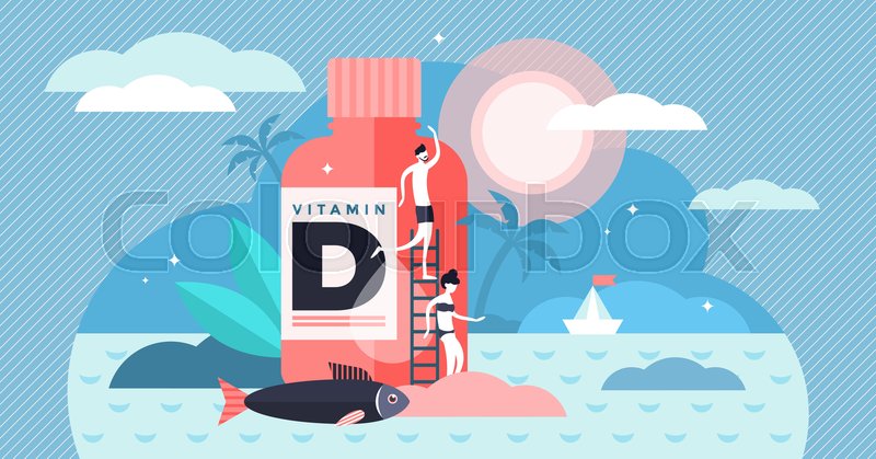 Vitamin D vector illustration. Flat ... | Stock vector | Colourbox