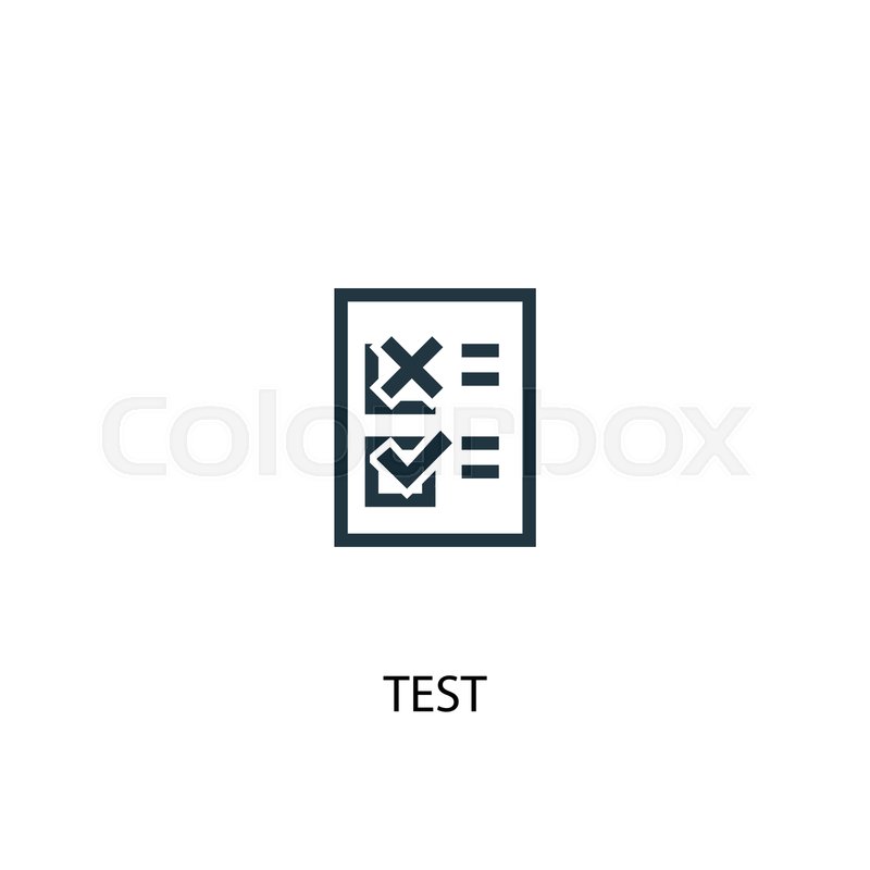 Test icon. Simple element ... | Stock vector | Colourbox