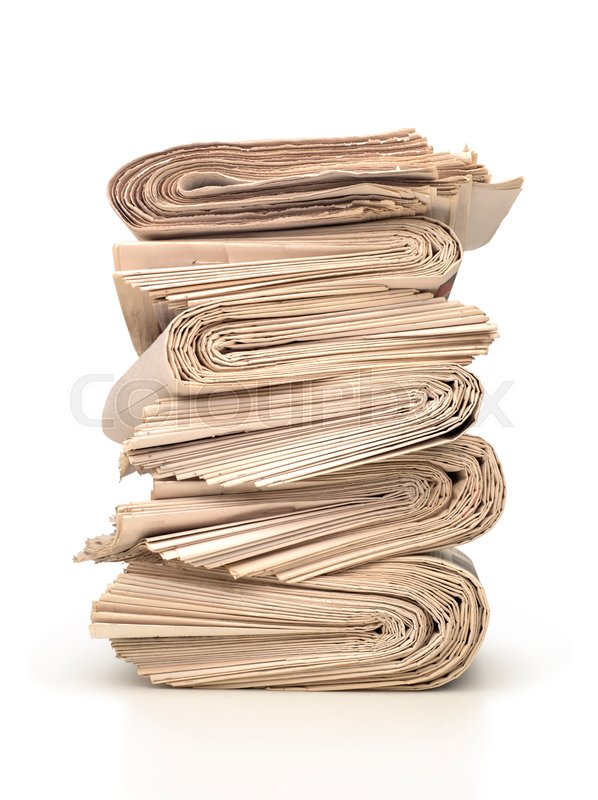 Tall Stack Of Newspapers