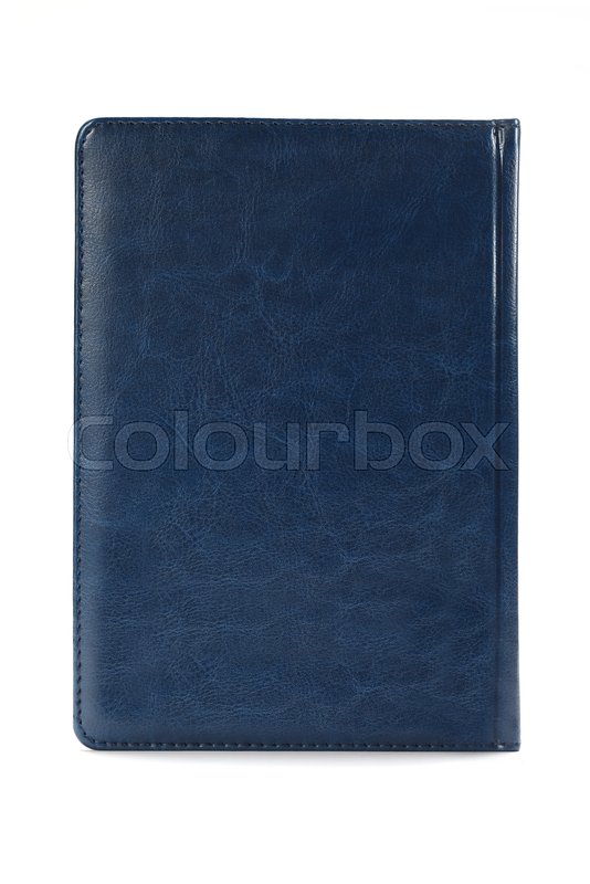Blue diary isolated on white ... | Stock image | Colourbox