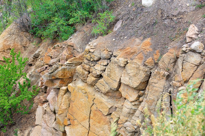 Erosion, destruction of soil and rock ... | Stock image | Colourbox