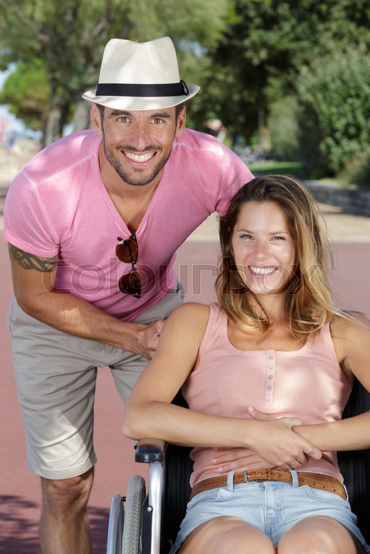 Peaceful handicapped couple in ... | Stock image | Colourbox
