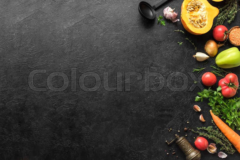 Autumn cooking background with seasonal ... | Stock image | Colourbox