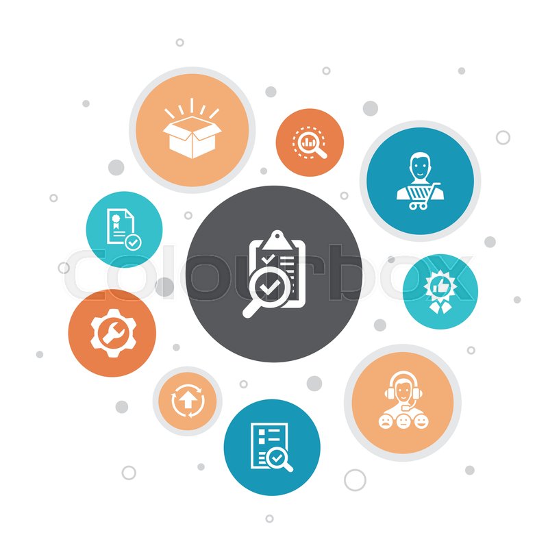 Quality control Infographic 10 steps ... | Stock vector | Colourbox