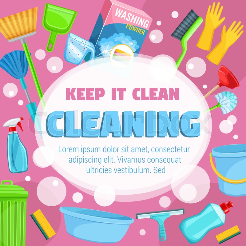 Keep it clean, frame of cleaning and ... | Stock vector | Colourbox