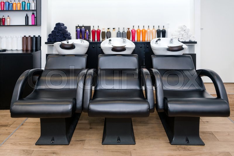 Hairdresser's workplace. Modern beauty ... | Stock image | Colourbox