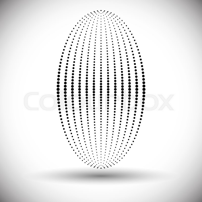 Oval made of dots of different sizes. ... | Stock vector | Colourbox
