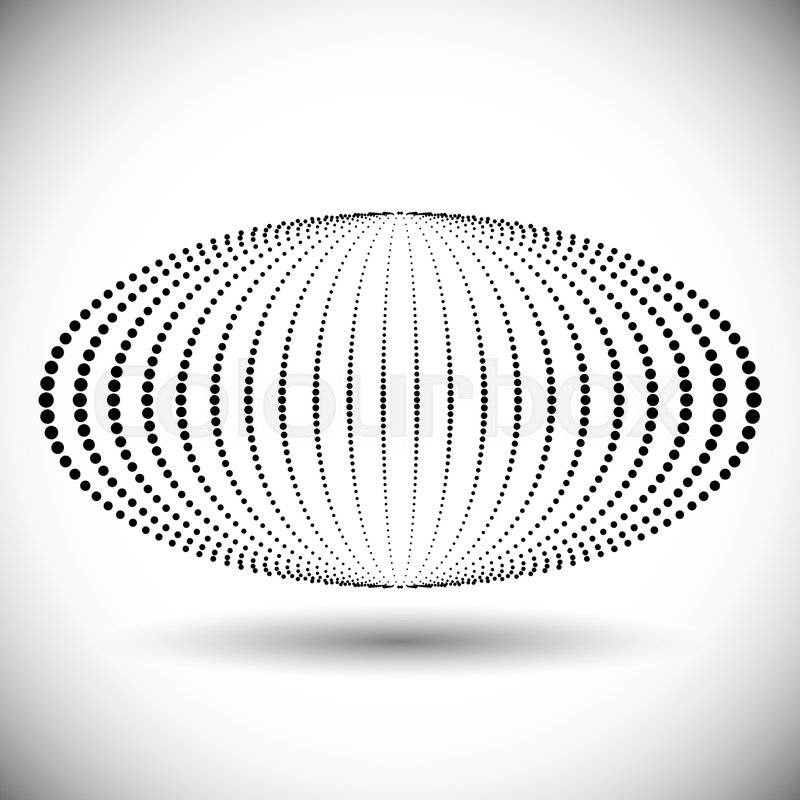 Oval made of dots of different sizes. ... | Stock vector | Colourbox