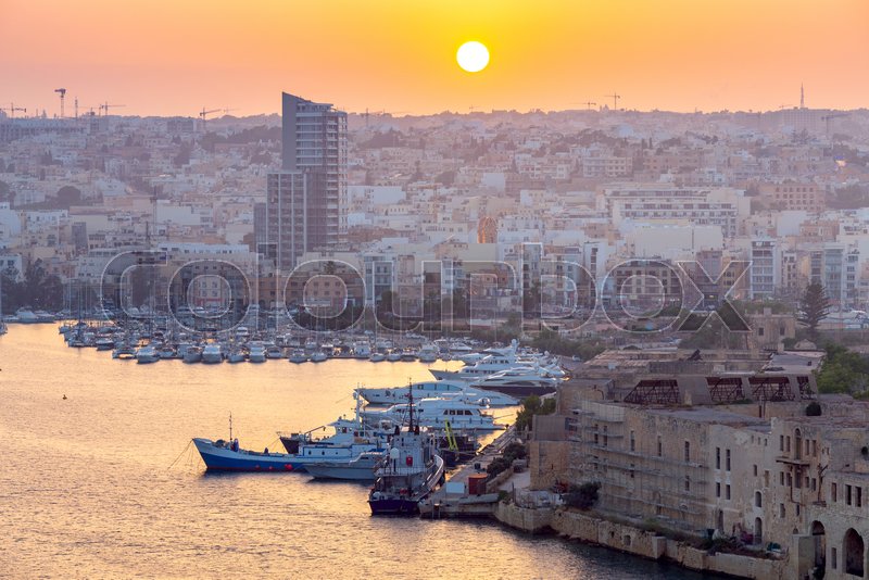 Scenic view of Manoel Island from the ... | Stock image | Colourbox