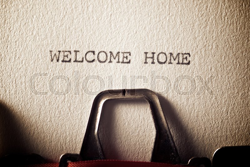The sentence, Welcome Home, written ... | Stock image | Colourbox