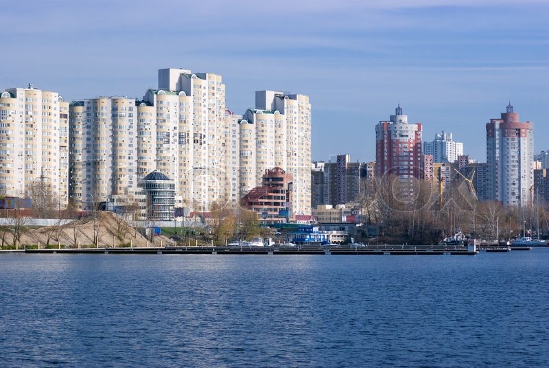 Buildings by the riverside | Stock image | Colourbox