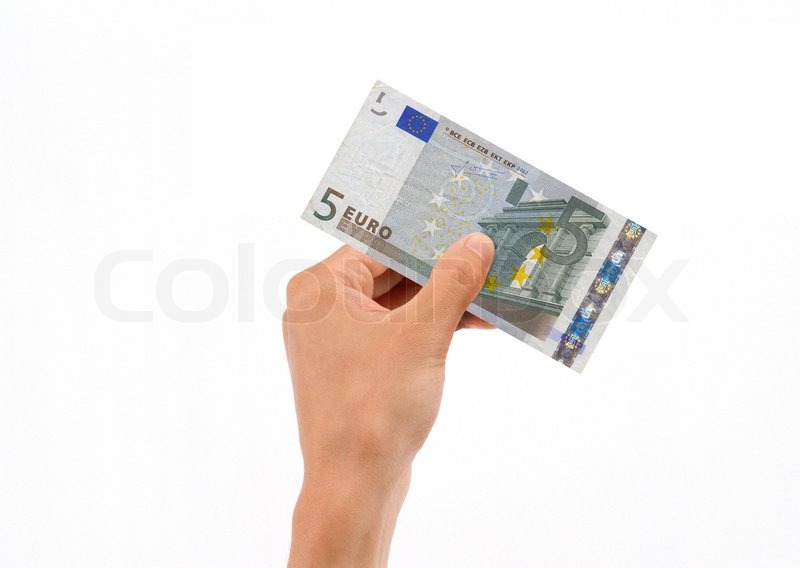 Hand Holding 5 Euro Bill | Stock image | Colourbox