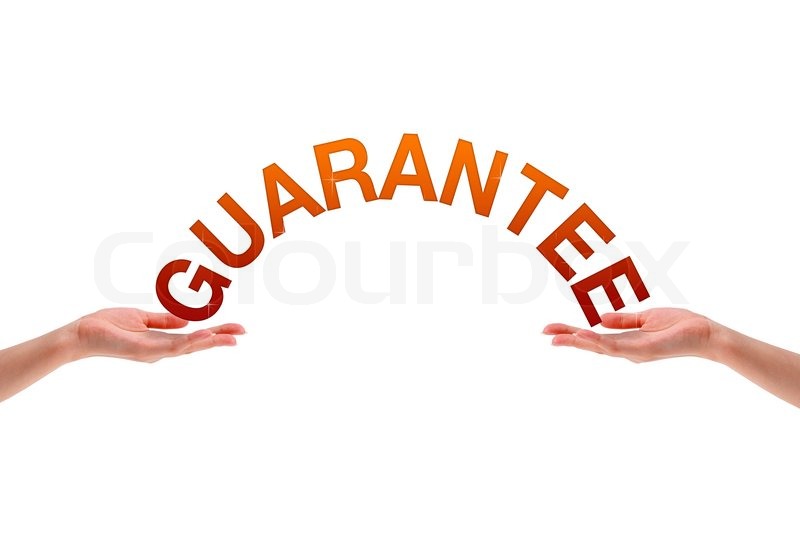 Hands holding the word guarantee | Stock image | Colourbox