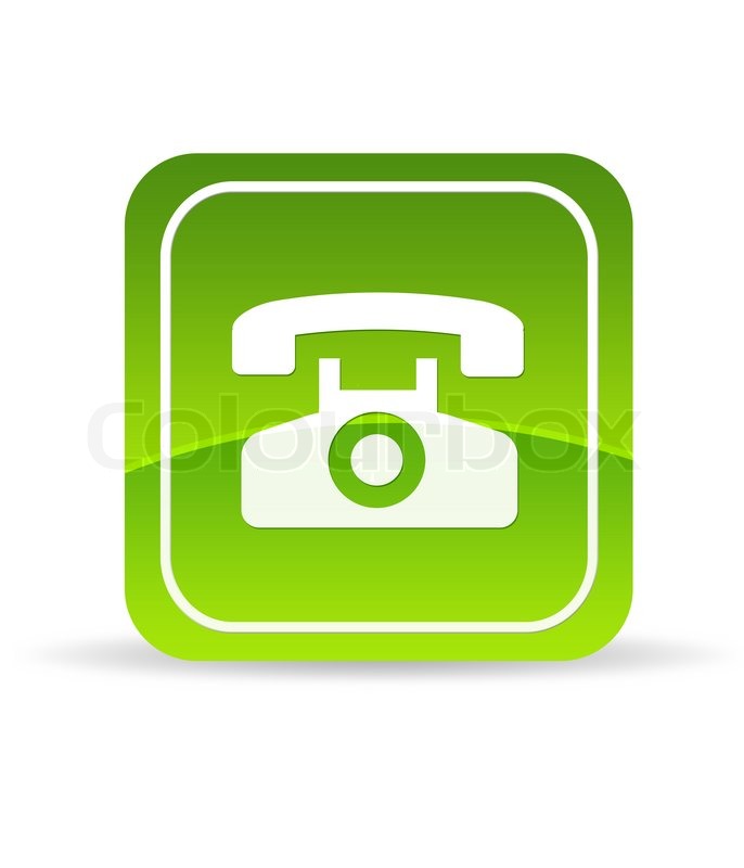 Green telephone Icon | Stock image | Colourbox