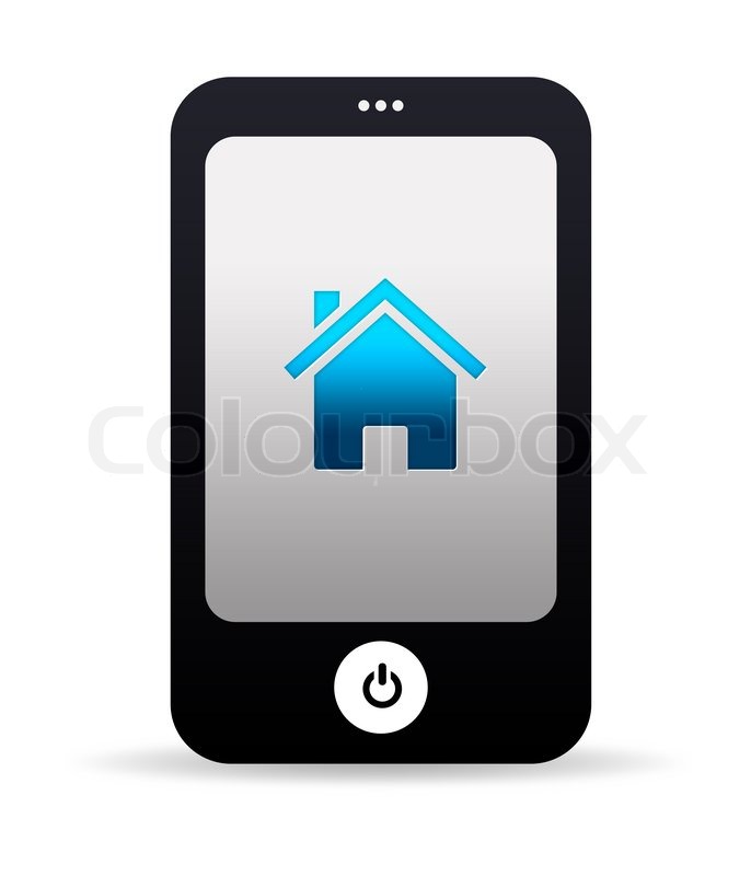 Mobile Phone Home Icon | Stock image | Colourbox