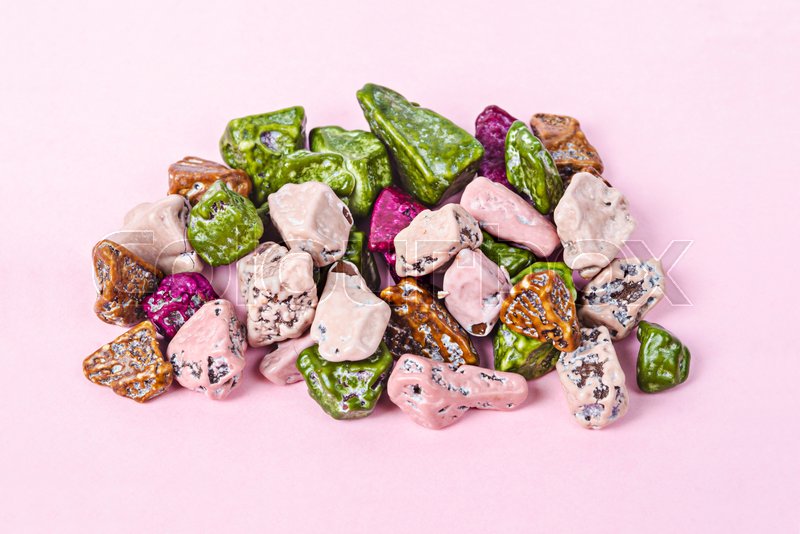 Heap of chocolate candy stones on ... | Stock image | Colourbox